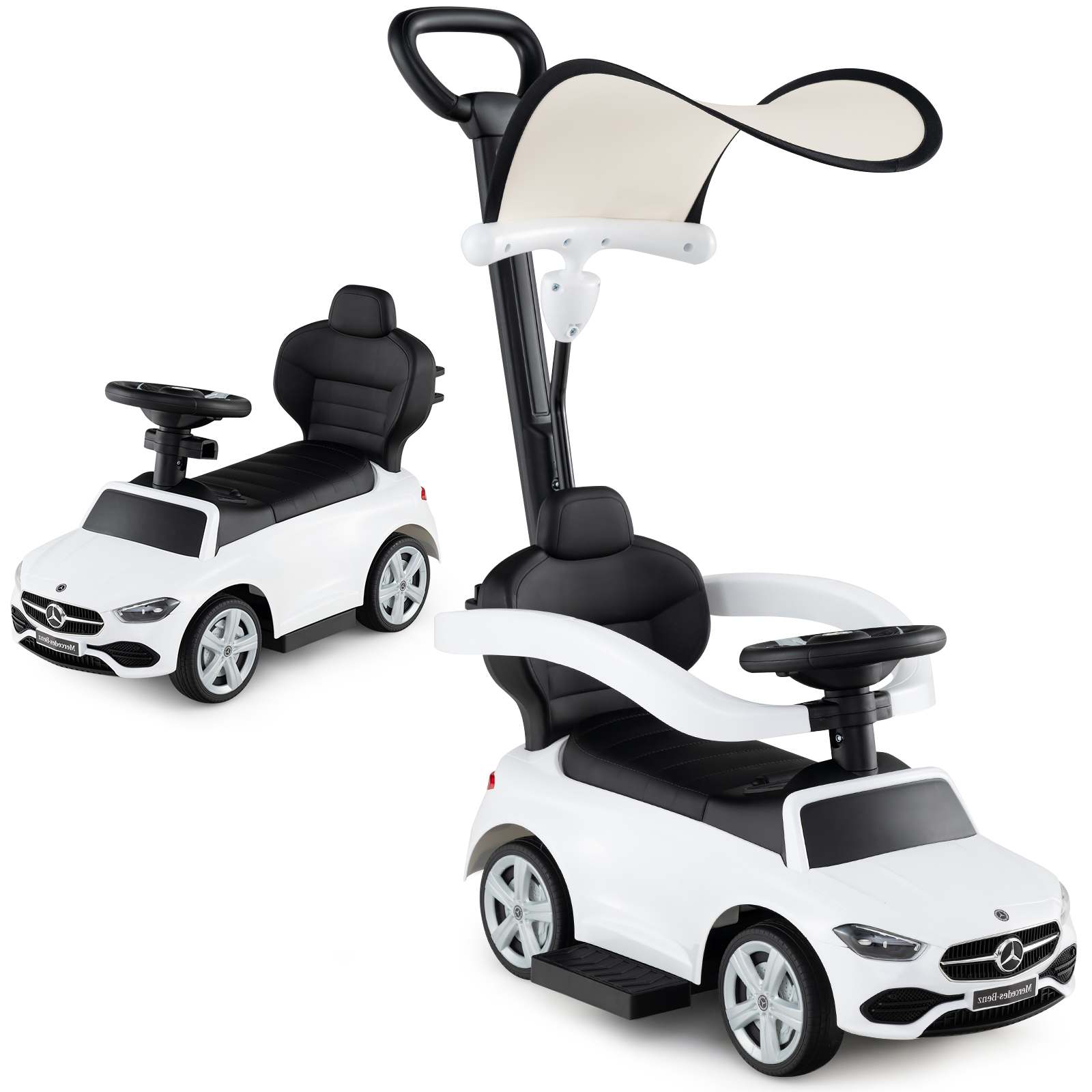 Buy Costway Mercedes-Benz Licensed Foot to Floor Sliding Car w ...