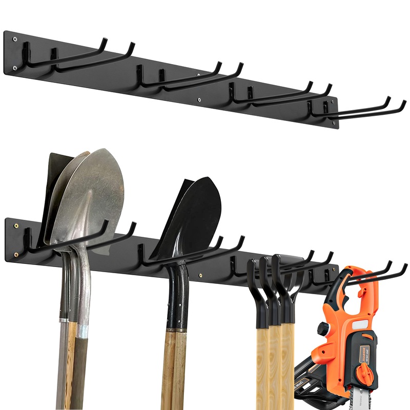 Buy Costway Tool Holder Hanger Wall-mounted Organizer Rack Steel Garage ...