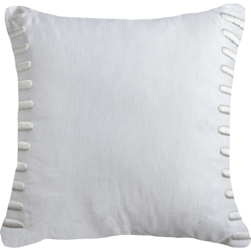 Buy Bandhini Design House Crop Bars Lounge Cushion in White - MyDeal