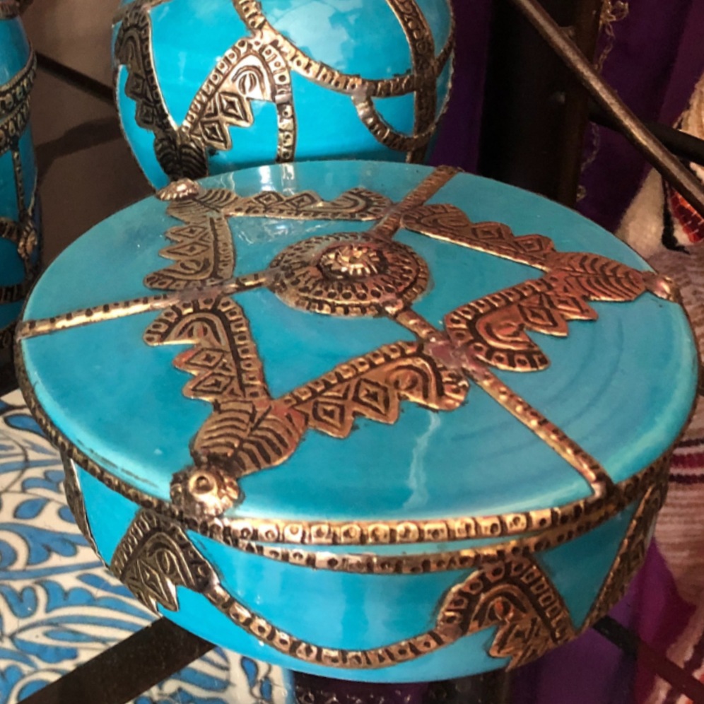 Buy Fez Furniture & Homewares Safi Box with Lid with Silver Nickel ...