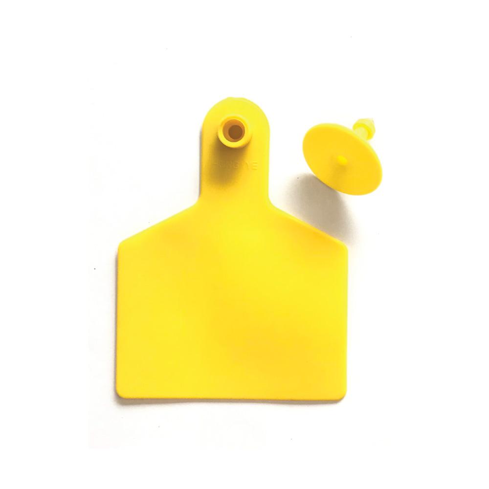 Buy 100x Cattle Ear Tags 7.5x10cm Set - XL Yellow Blank Cow Sheep ...