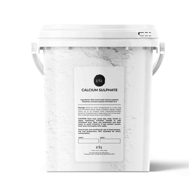 Buy 1Kg Calcium Sulphate Gypsum Powder Bucket- Food Grade Hydrous ...