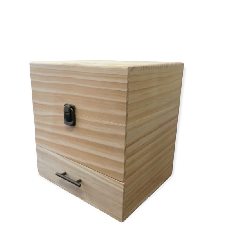 Buy Essential Oils Wood Storage Box - Wooden Oil Bottle Slots - MyDeal