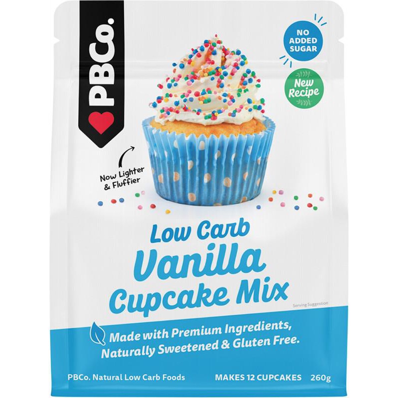 Buy PBco Vanilla Cupcake Mix Low Carb 260g - MyDeal Australia