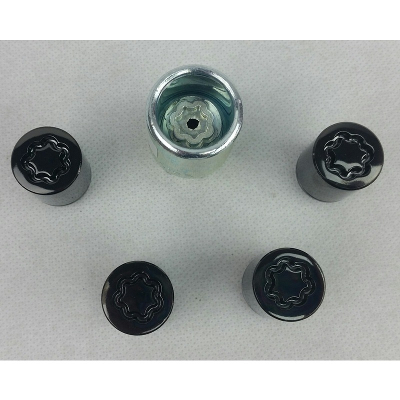 Genuine Mazda Black Wheel Nut Lock Set CX3 CX5 MX5 Mazda 2 3 6 MZDA-AC ...