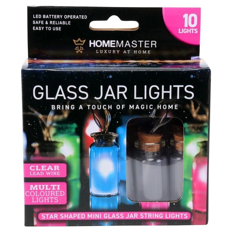 Buy 10pce Mini Jar Shaped Lights LED Home Master Battery Operated ...