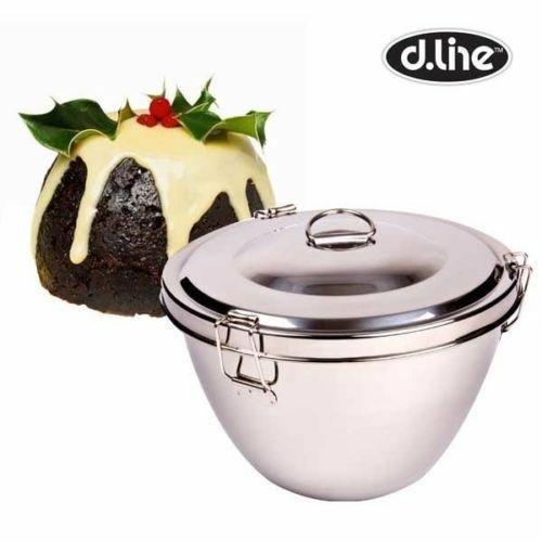 Buy 2.0L Stainless Steel Pudding Steamer Christmas Xmas Fruit Cake Bowl ...