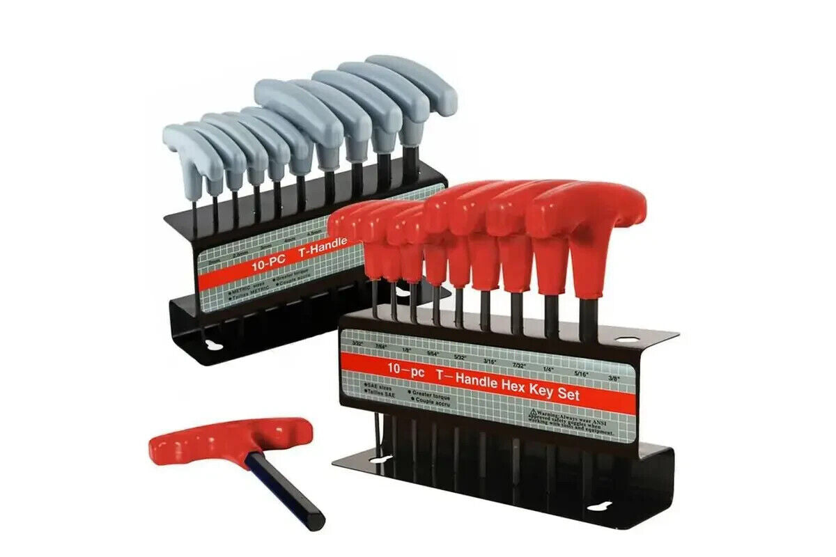 Buy 20 Pcs T Handle Hex Key Set Metric & SAE Imperial Allen Wrench ...