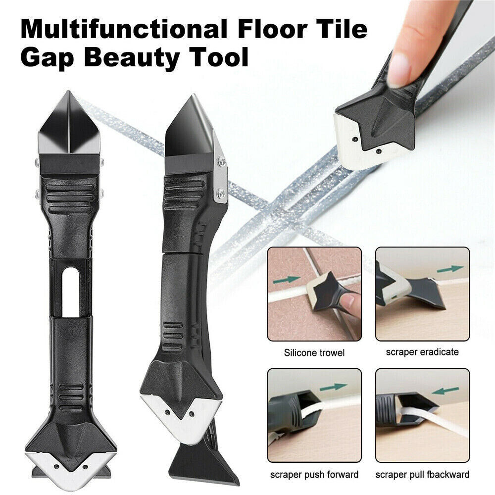 Buy 3 in 1 Silicone Caulking Tool Removal Residue Scraper Kit Multi ...