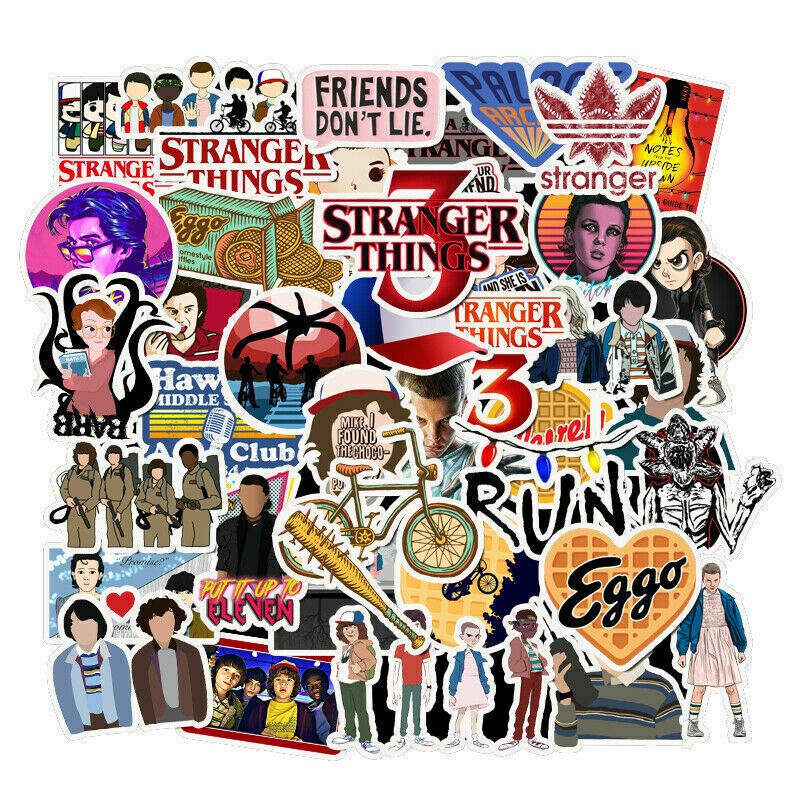 Buy 50pcs Stranger Things Fantasy Horror Drama Vinyl Decal Stickers ...