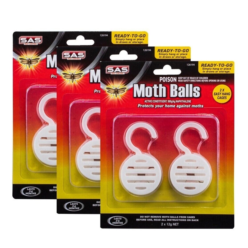 Buy 6PCE SAS Mothballs Non-Toxic Cage 70G Moths Bedroom Office Storage ...