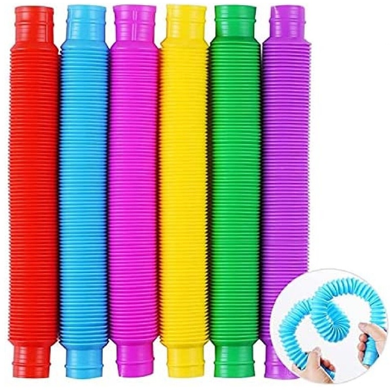 Buy 6x Fidget Pop Tube Toys for Kids and Adults, Pipe Sensory Tools Relief Assorted - MyDeal