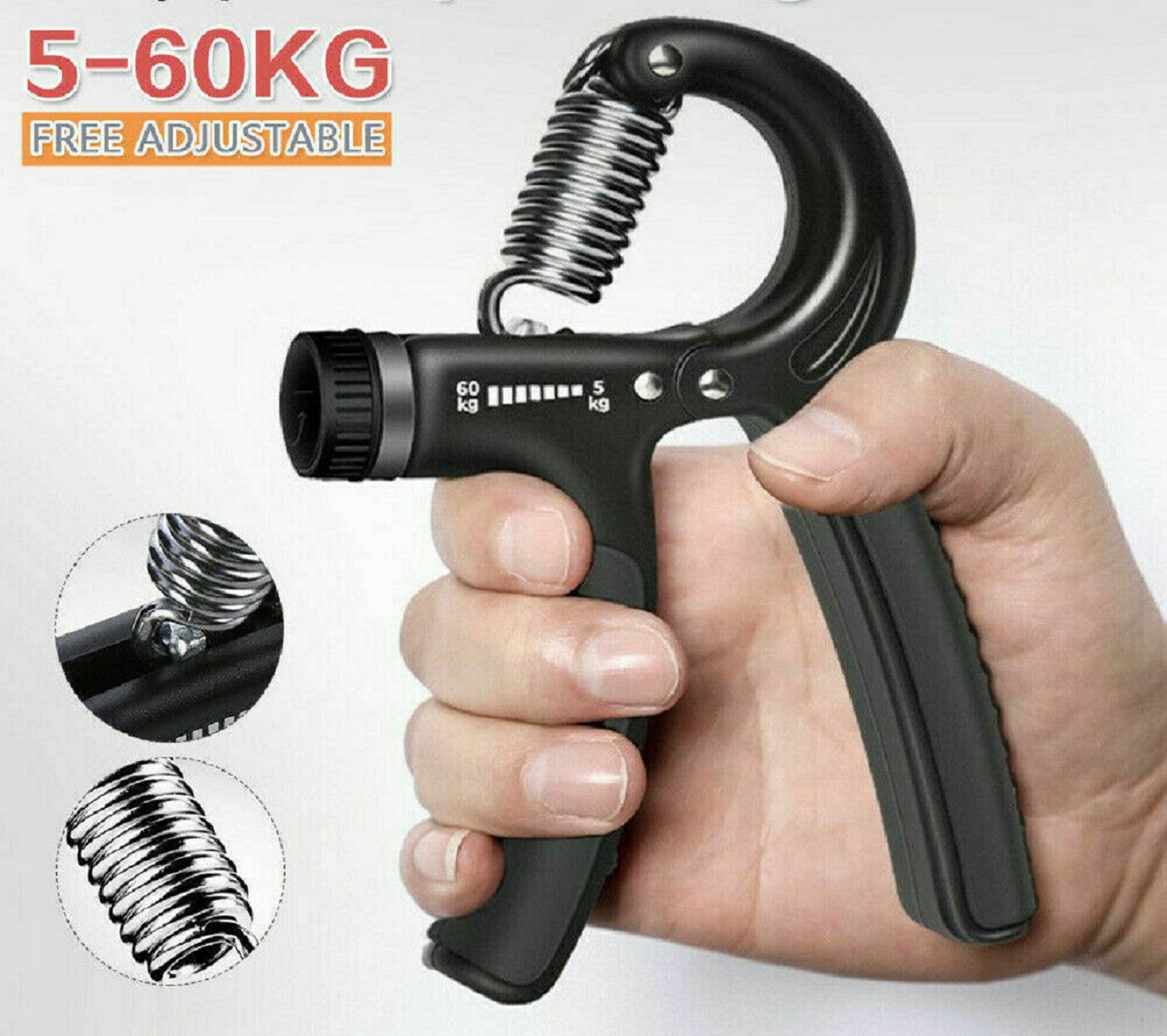 Buy Adjustable Power Hand Grip Forearm Exerciser Gripper Strengthener ...