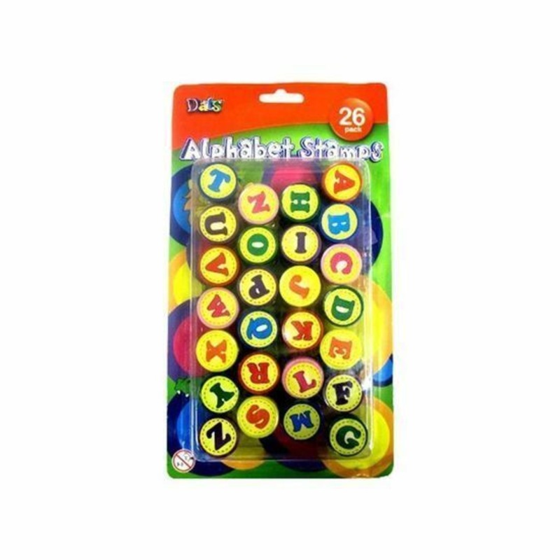 Buy Alphabet Capital Letters ink Stamp Stamper Kid Preschool ...