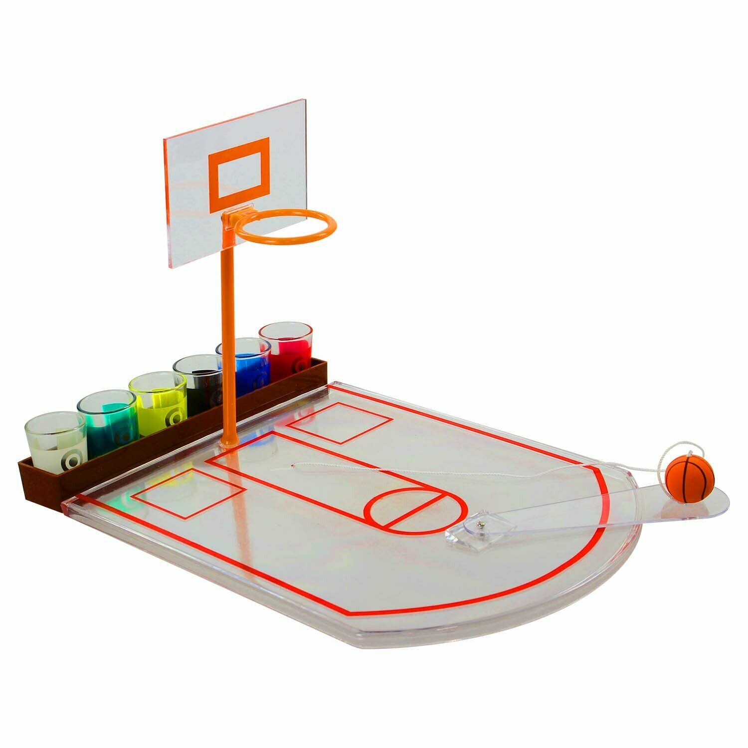 Buy Basketball Drinking Game Mini Lightweight Board Gift 6 Shot Glasses ...
