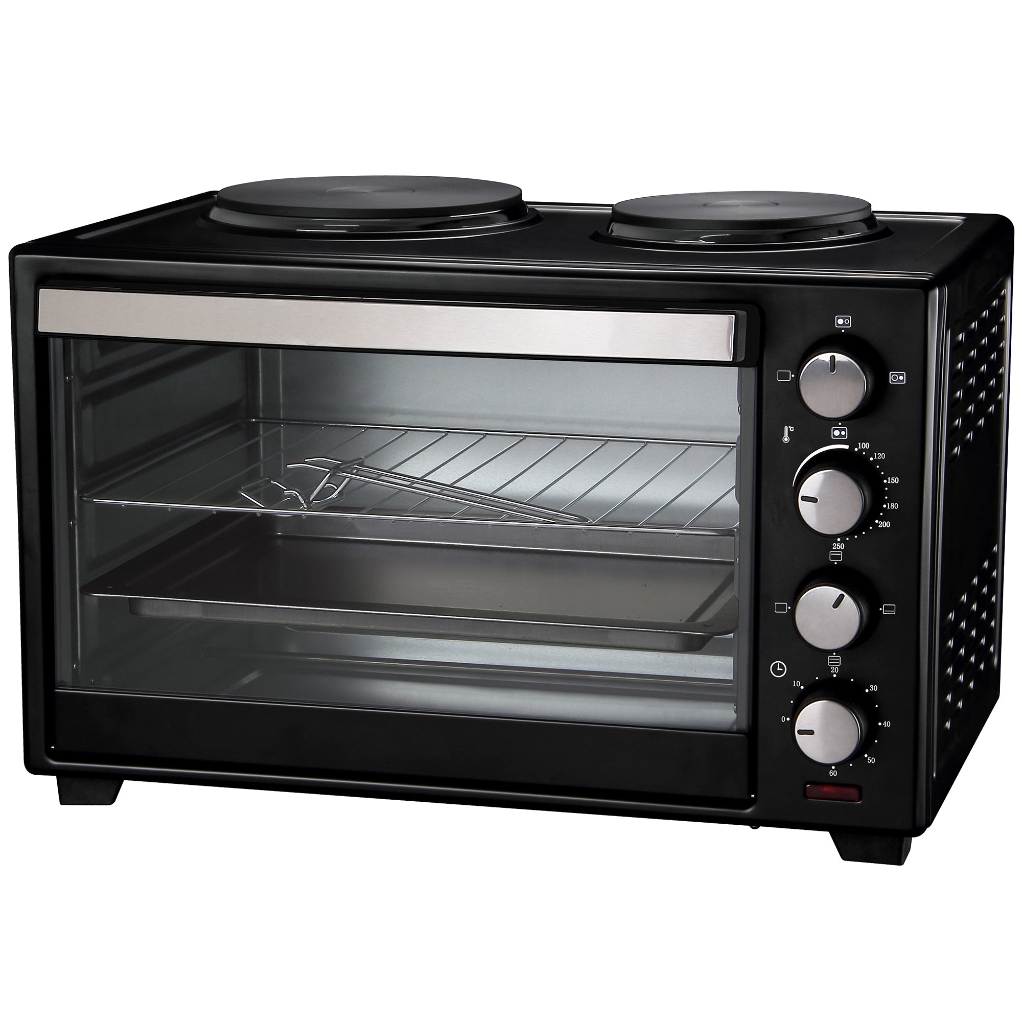 Buy Bench Table Top Oven 30L Twin Hot Plate Portable Cooktop Electric ...