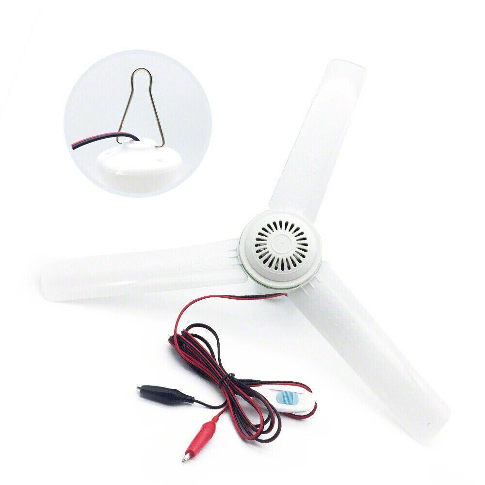 Buy Ceiling Fan 3 Blades 12V Outdoor Caravans Camping Ideal For Solar ...