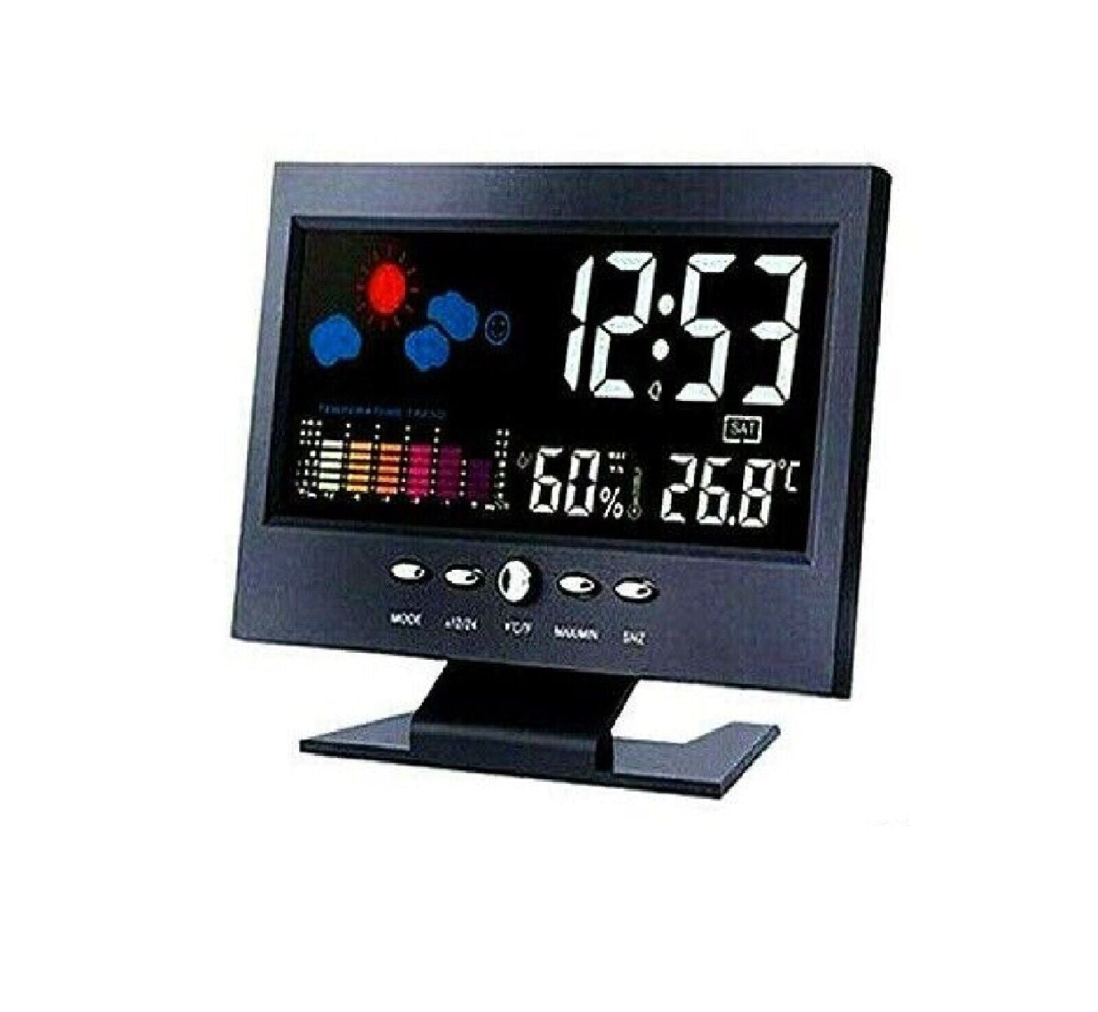 Buy Digital Clock LED Display Desk Table Temperature Alarm Time Modern ...