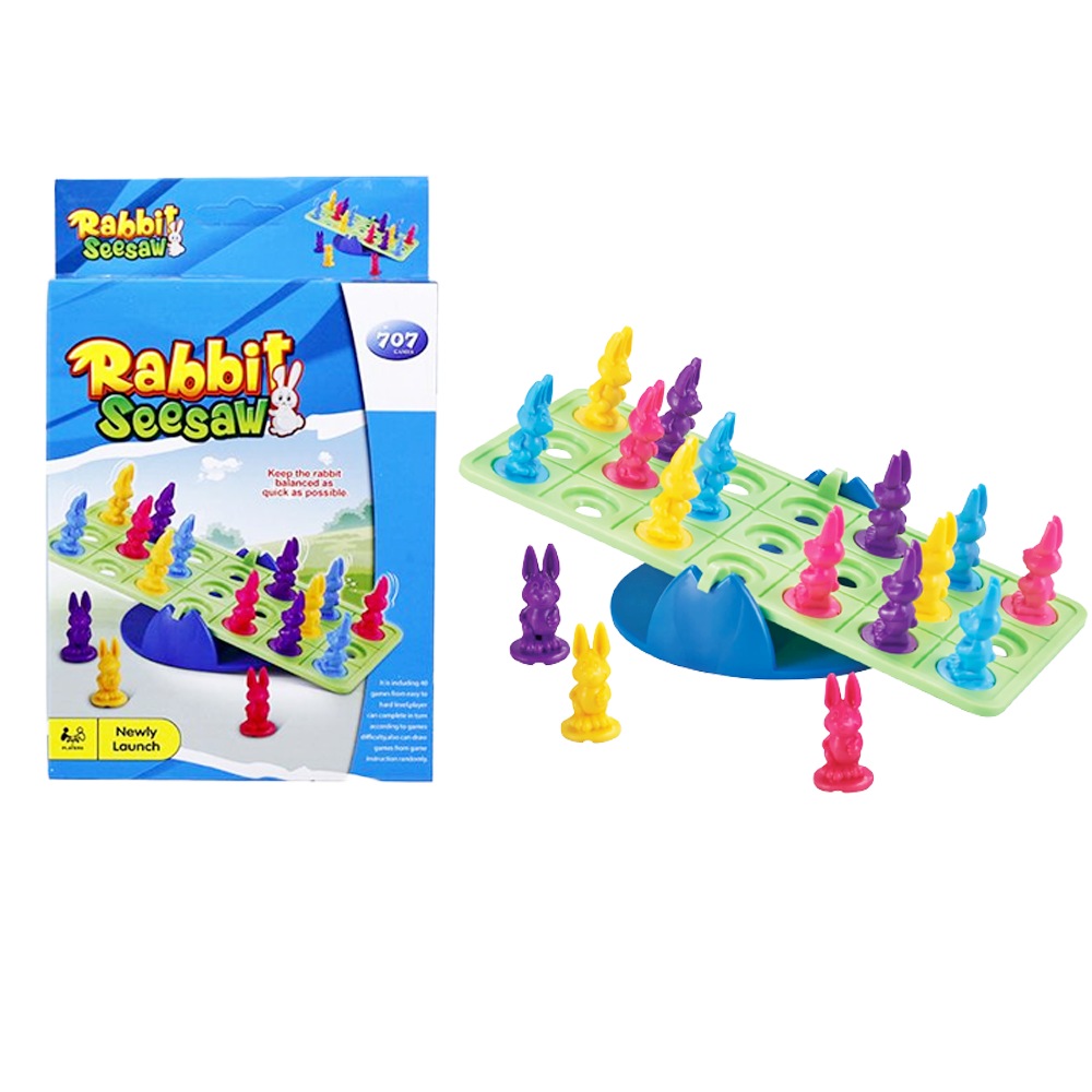 Buy Family Board Game Children Educational Toy Rabbit Seesaw Balance ...