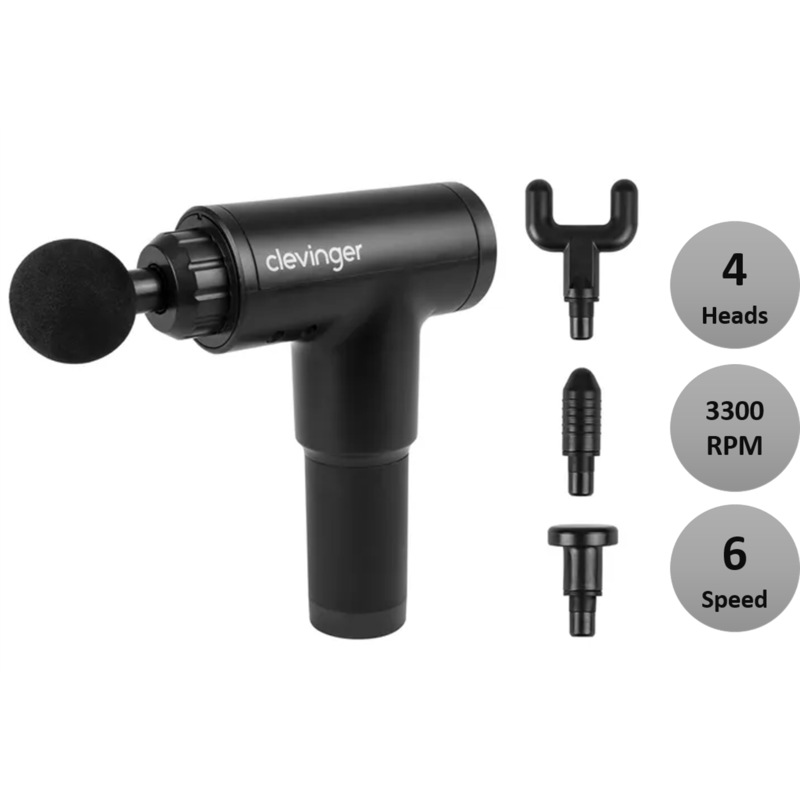 Buy 1pc Massage Gun Electric Massager Vibration Muscle Therapy 4 Heads Comfort Sports Recovery