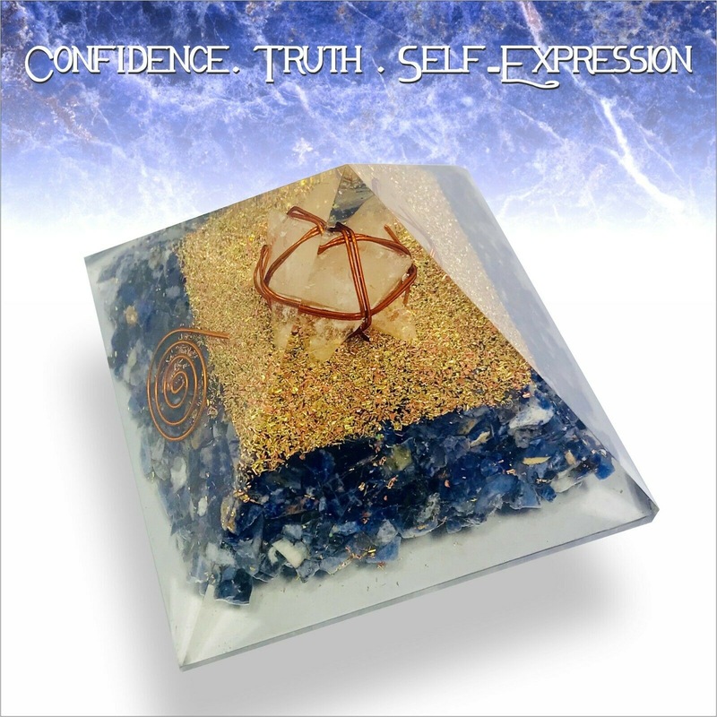 Buy Merkabah Orgonite Pyramid Clear Quartz Chakra Sodalite Healing ...