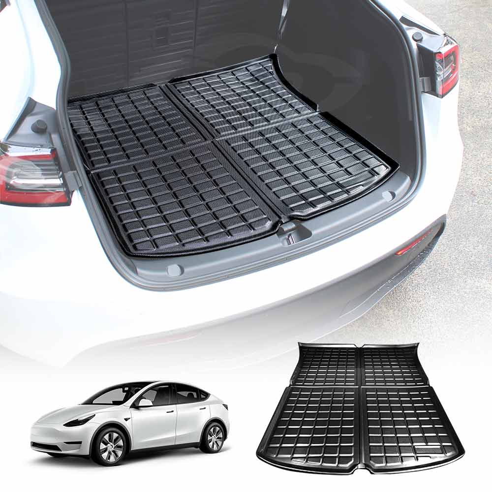 Buy Carbon Fiber Texture Boot Liner for Tesla Model Y 2022-2025 Heavy ...