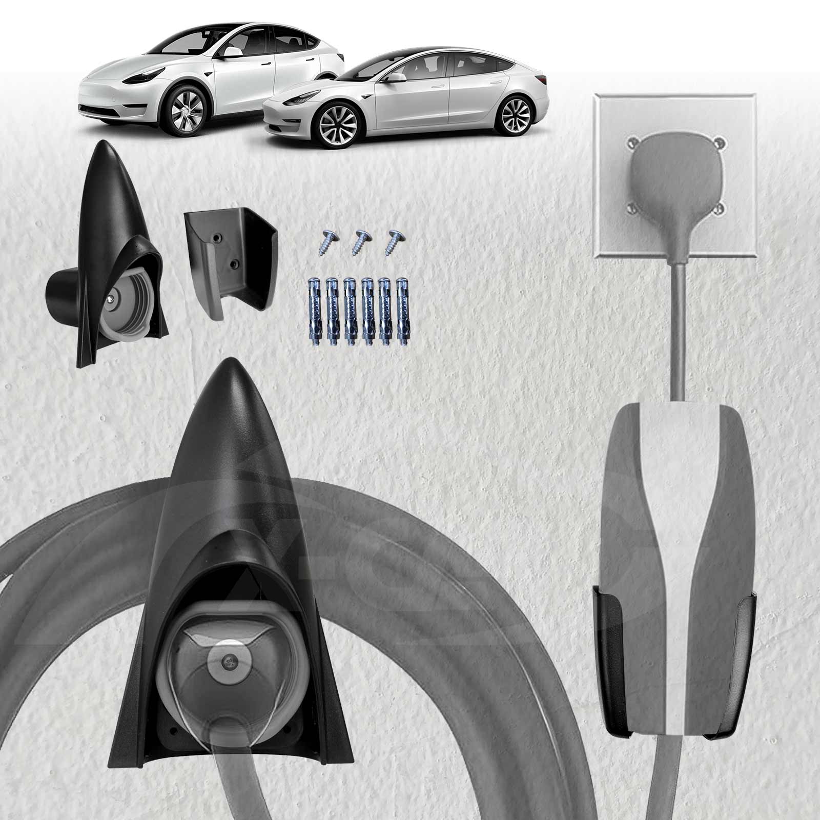 Buy Rocket Style Charger Holder for Tesla Model Y/3/S/X Charging Cable ...