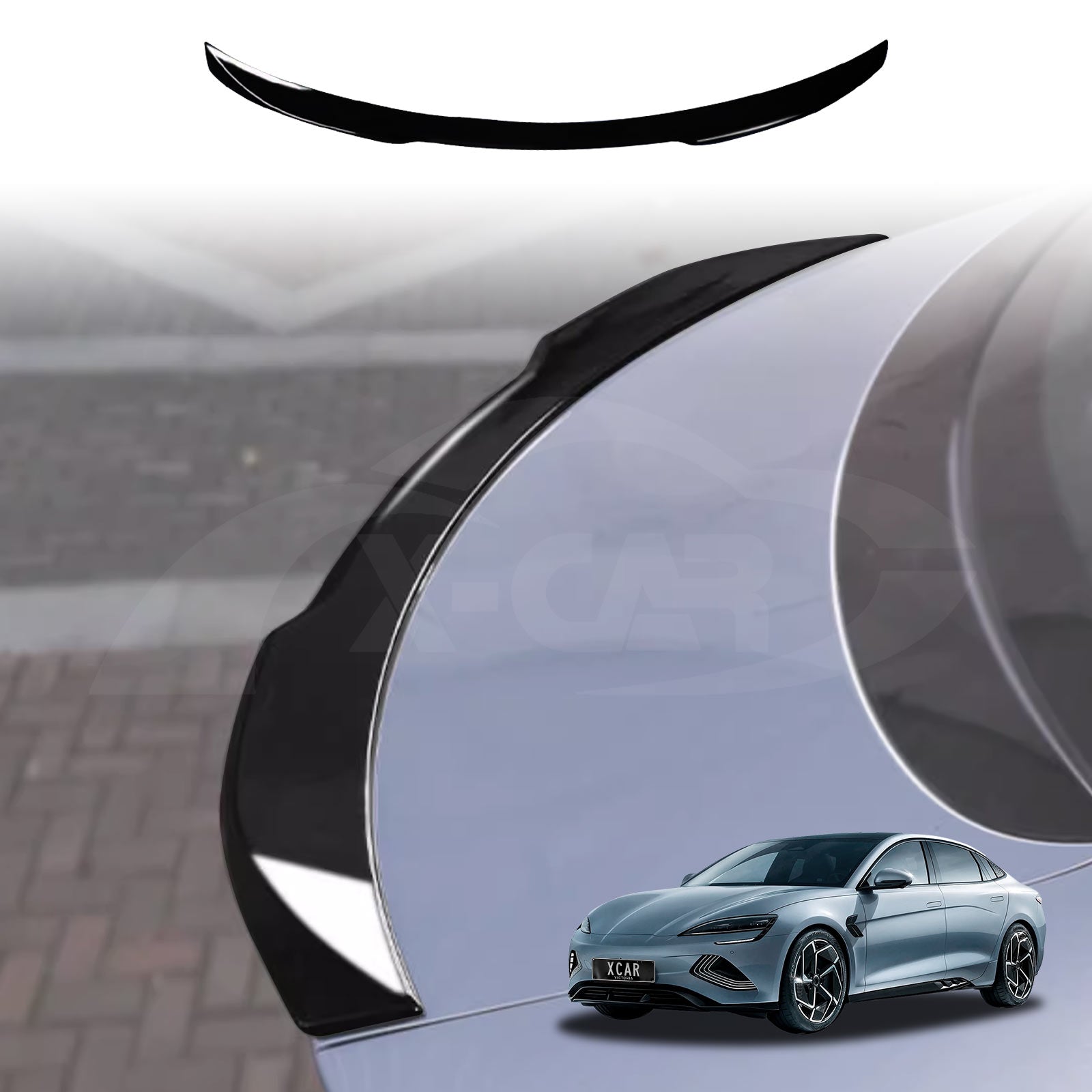Buy Sporty Piano Black Style Spoiler for BYD Seal 2023-2025 Rear Trunk ...