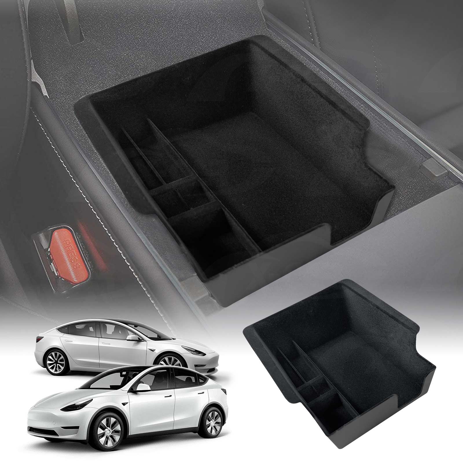Buy Tesla Model 3 2017-2023 and Model Y 2021-2025 Flocked Center ...