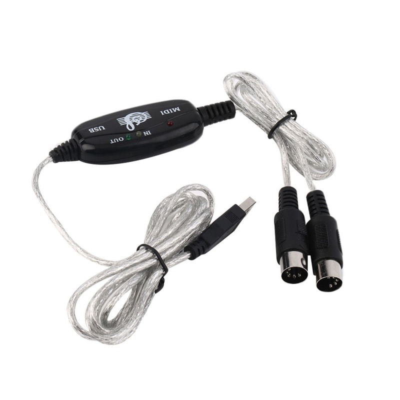 Buy USB IN-OUT MIDI Interface Cable Converter PC to Music Keyboard ...