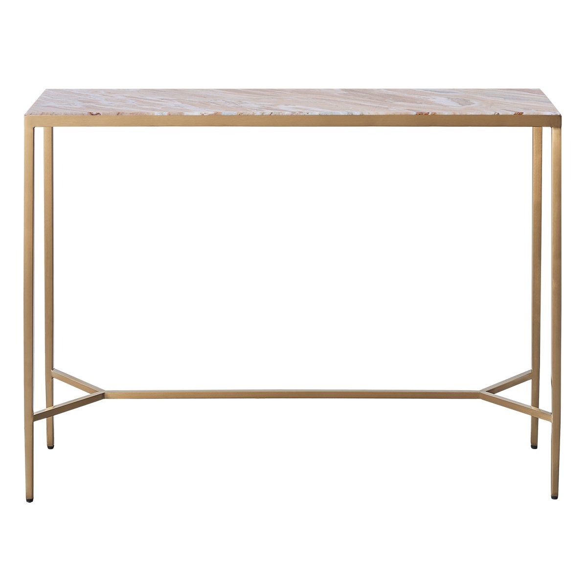 Buy Chloe Pink Marble Console Table - Large Gold - MyDeal Australia