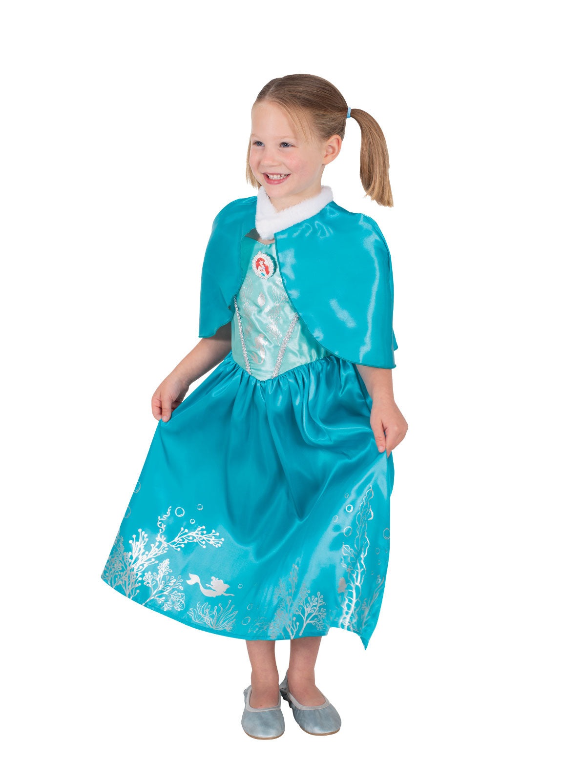 Buy Ariel Deluxe Cloak Costume for Kids - Disney The Little Mermaid ...
