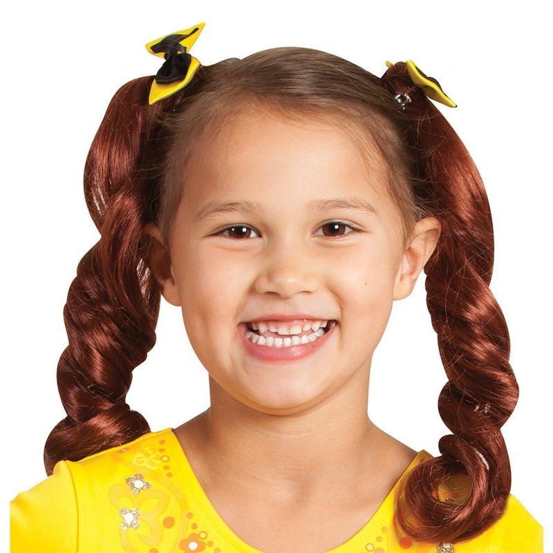 Yellow Emma Wiggle Pigtails With Bows - The Wiggles - MyDeal