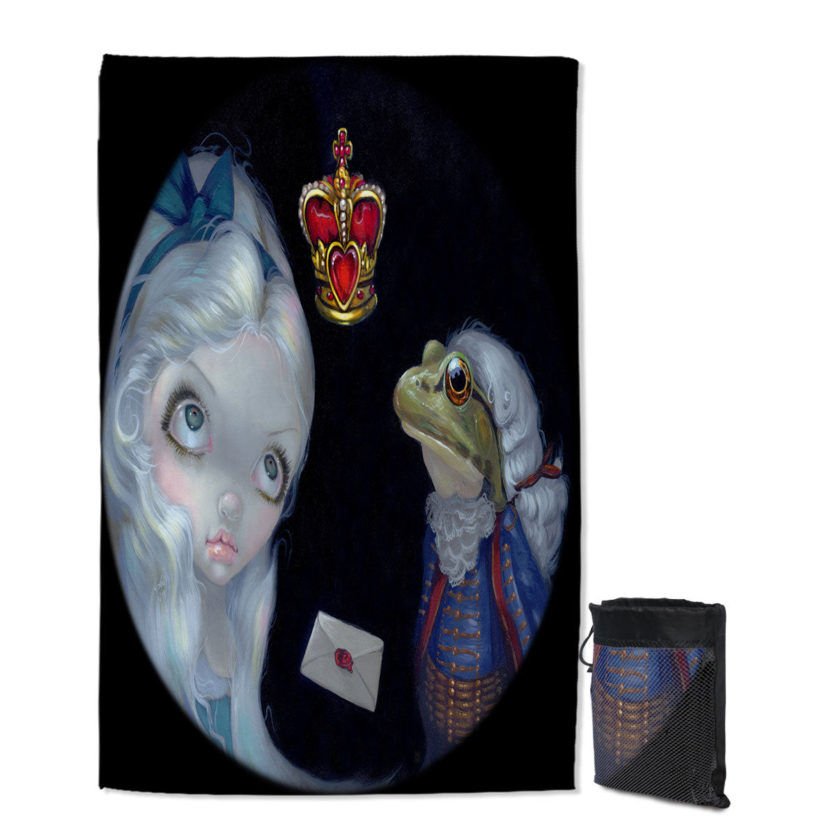 Buy Alice and the Frog Footman Quick Dry Beach Towel - MyDeal Australia