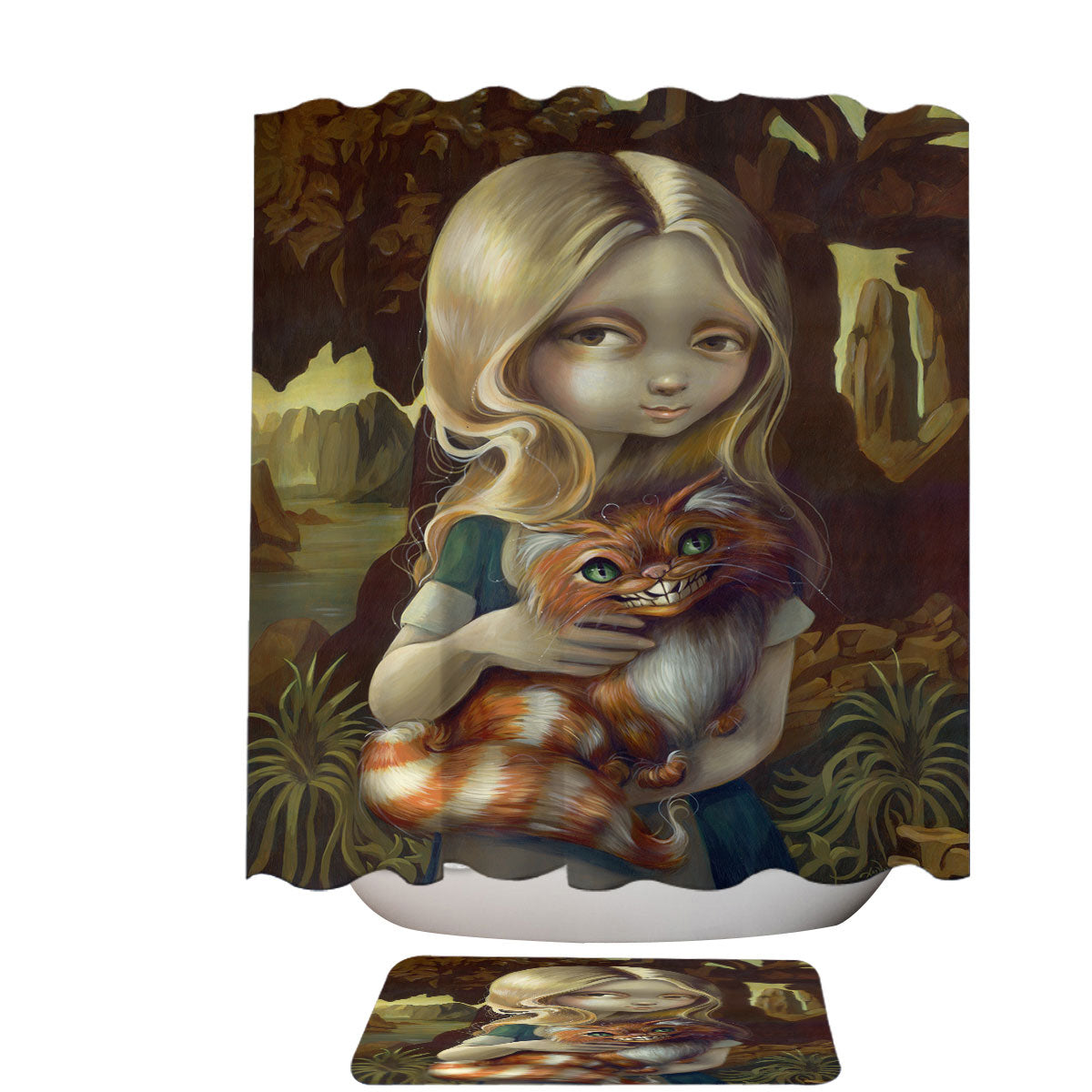 Buy Alice in a Da Vinci Portrait Shower Curtain - MyDeal Australia