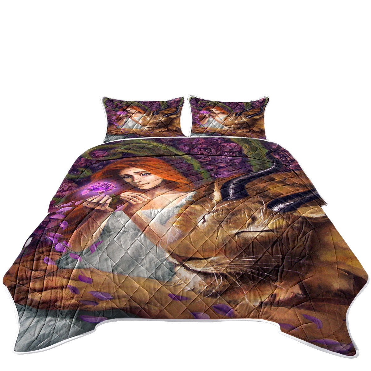 Buy Art by Ruth Thompson Fairytale Beauty and Beast Coverlet - MyDeal ...