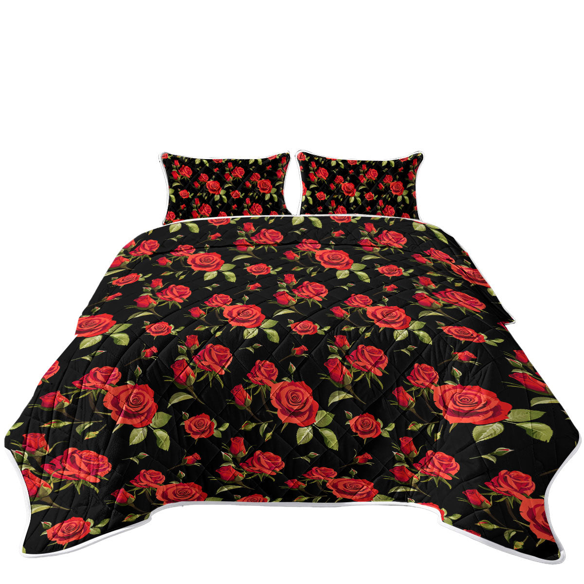 Buy Black Background Classic Red Roses Coverlet - MyDeal Australia