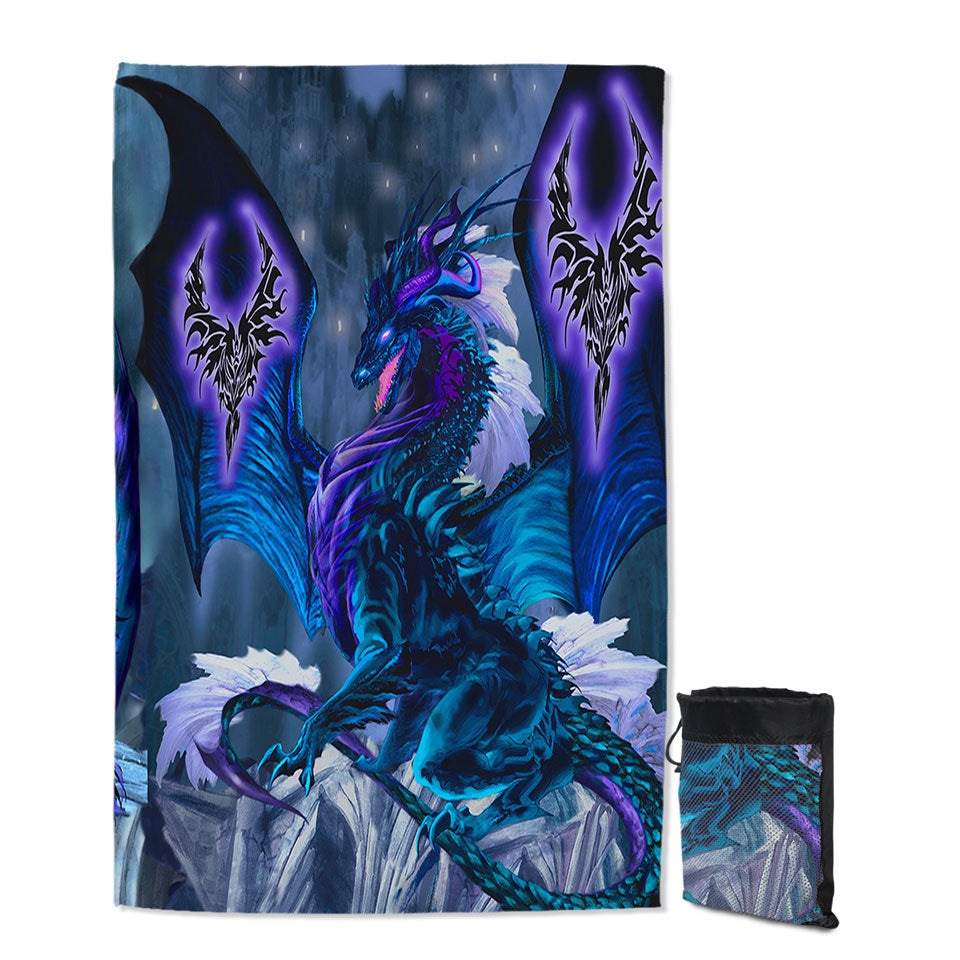 Buy Blue Dragon of Fate Fantasy Creatures Quick Dry Beach Towel ...
