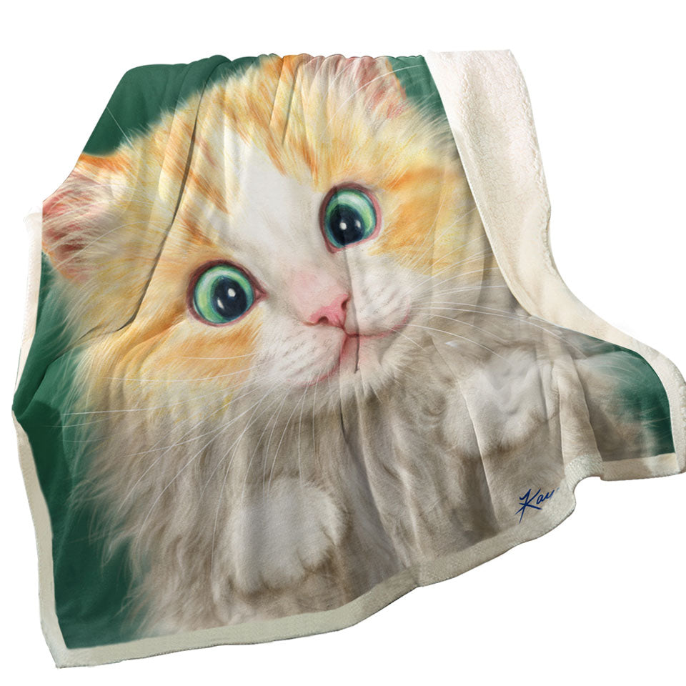 Buy Cats Art Paintings Beautiful Kitty Cat Throw Blanket - MyDeal Australia