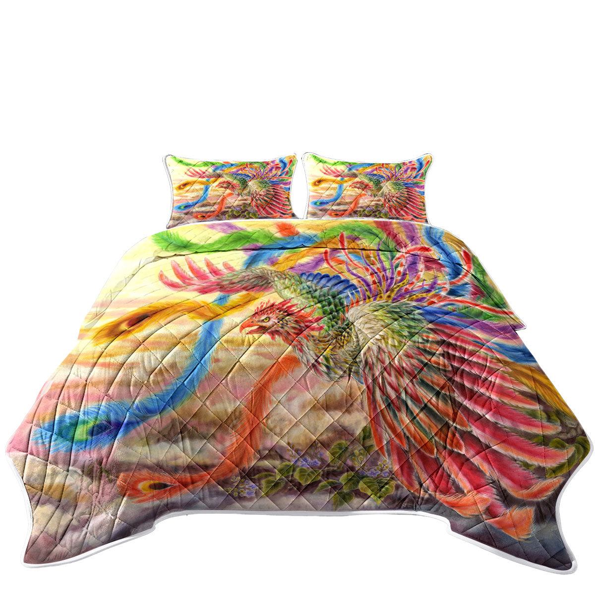 Buy Colorful Art Houou Japanese Phoenix Coverlet - MyDeal Australia