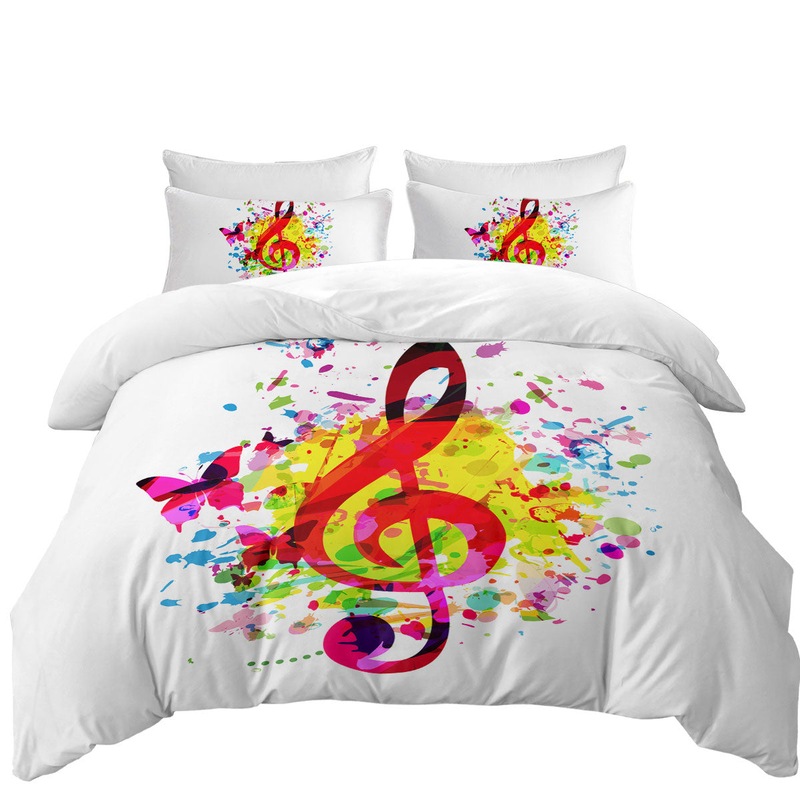 Buy Colorful Splash Treble Clef and Butterflies Quilt Cover - MyDeal