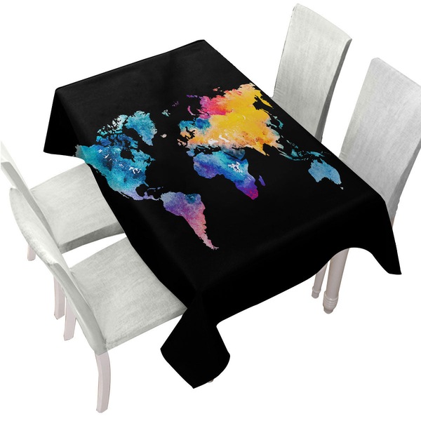 Buy Colorful World Map Tablecloth - MyDeal Australia