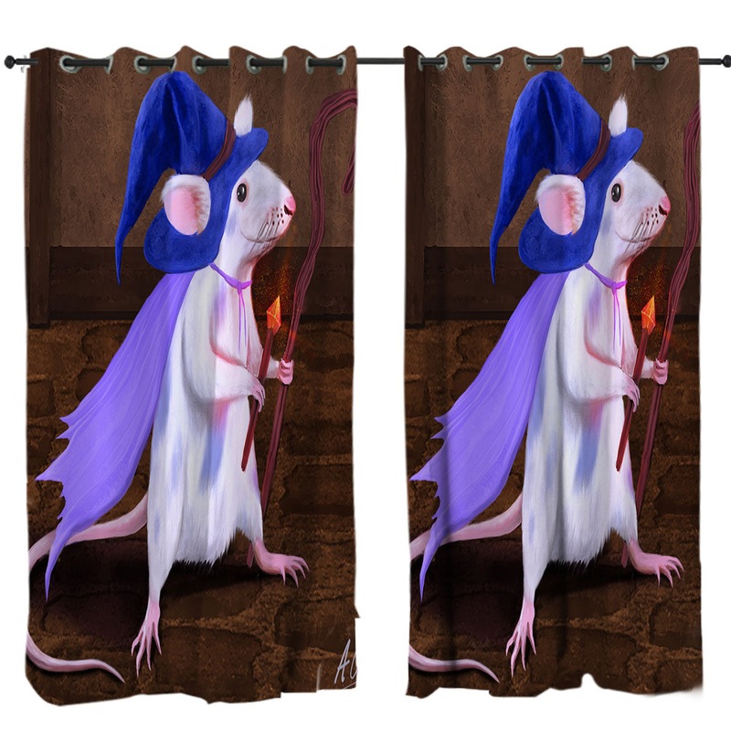 Buy Cool and Cute Magus the Mouse Wizard Curtain - Single / Set of Two ...