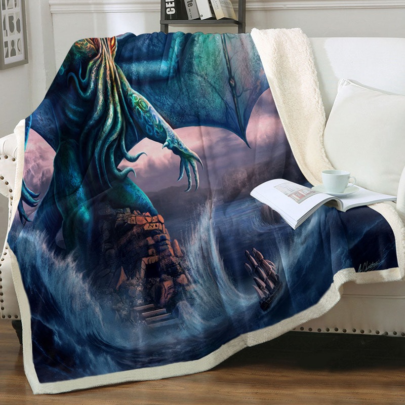 Buy Cool and Scary the Call of Cthulhu Throw Blanket - MyDeal
