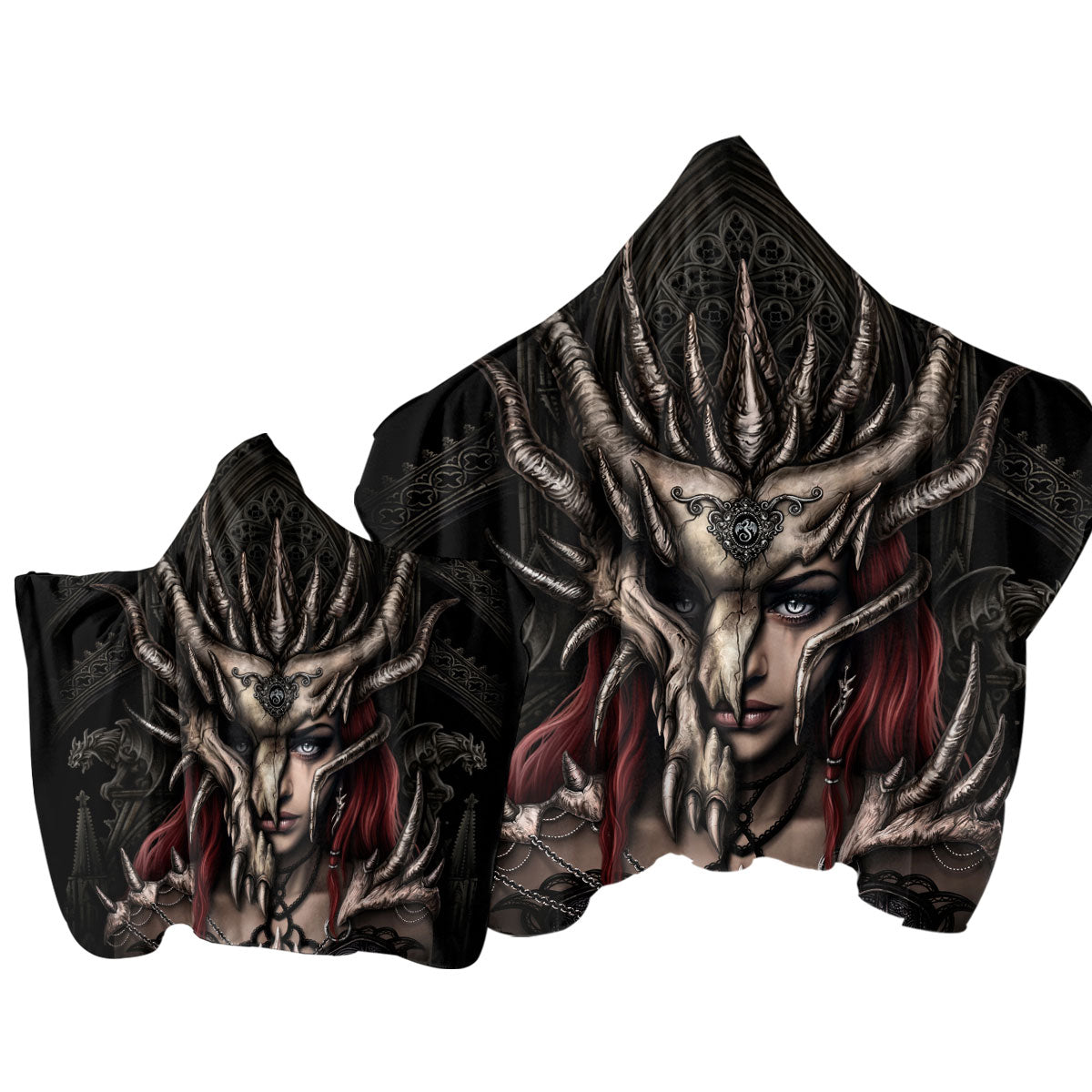Buy Cool Fantasy Art Dragon Mask Towel with Hood - MyDeal Australia