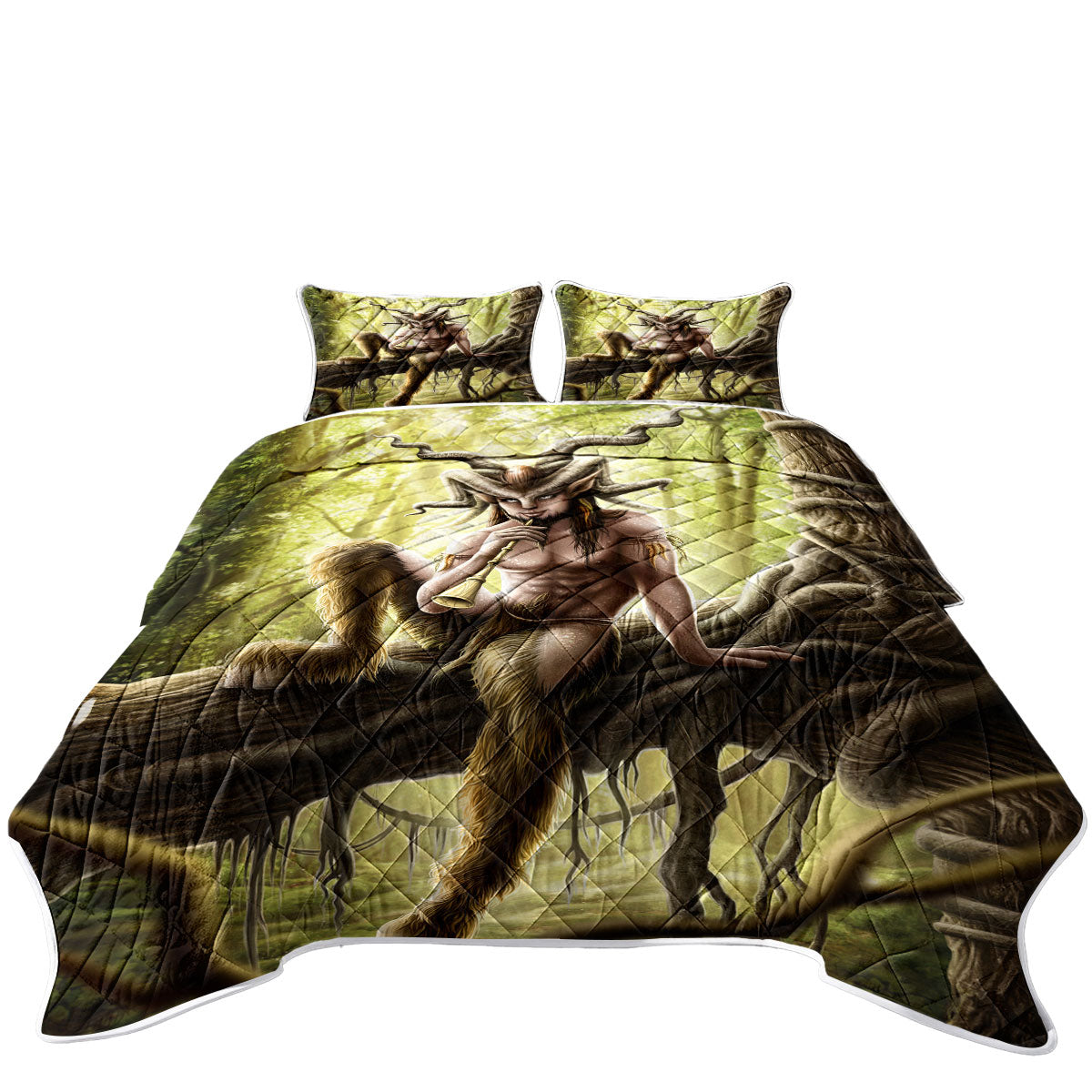Buy Cool Fantasy Art Faunus the Goat Man Creature Coverlet - MyDeal ...
