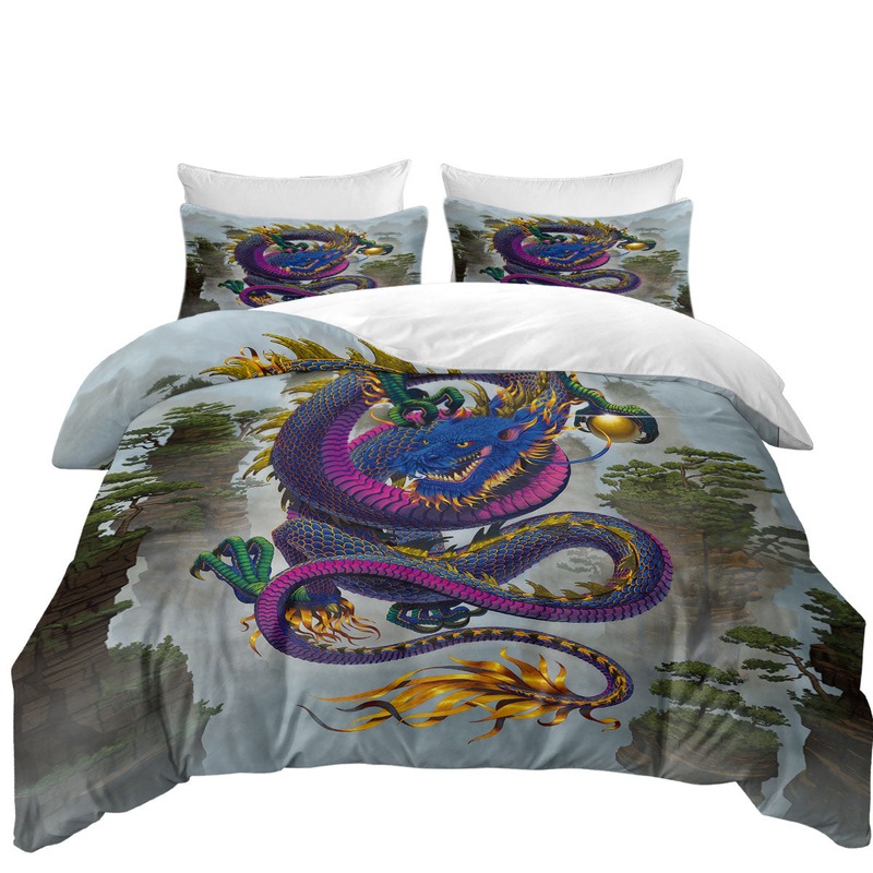 Buy Cool Fantasy Art Good Fortune Chinese Dragon Quilt Cover - MyDeal