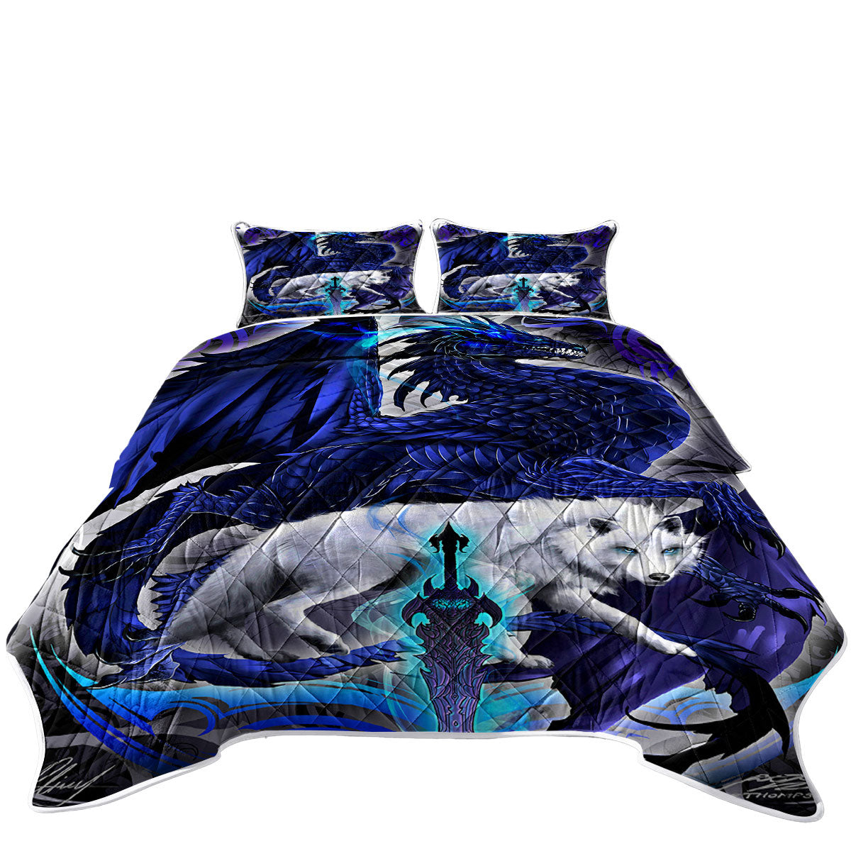 Buy Cool Fantasy Weapon Wolf Dragon Alpha Blade Coverlet - MyDeal Australia