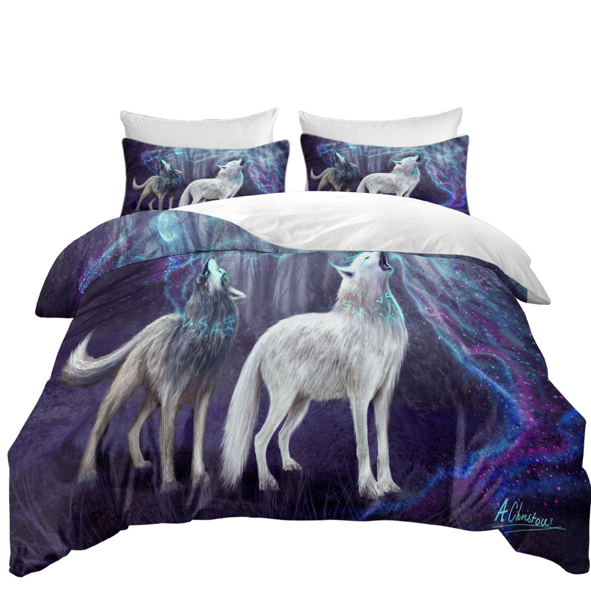 Buy Cool Fantasy Wildlife Wolves Quilt Cover - MyDeal Australia