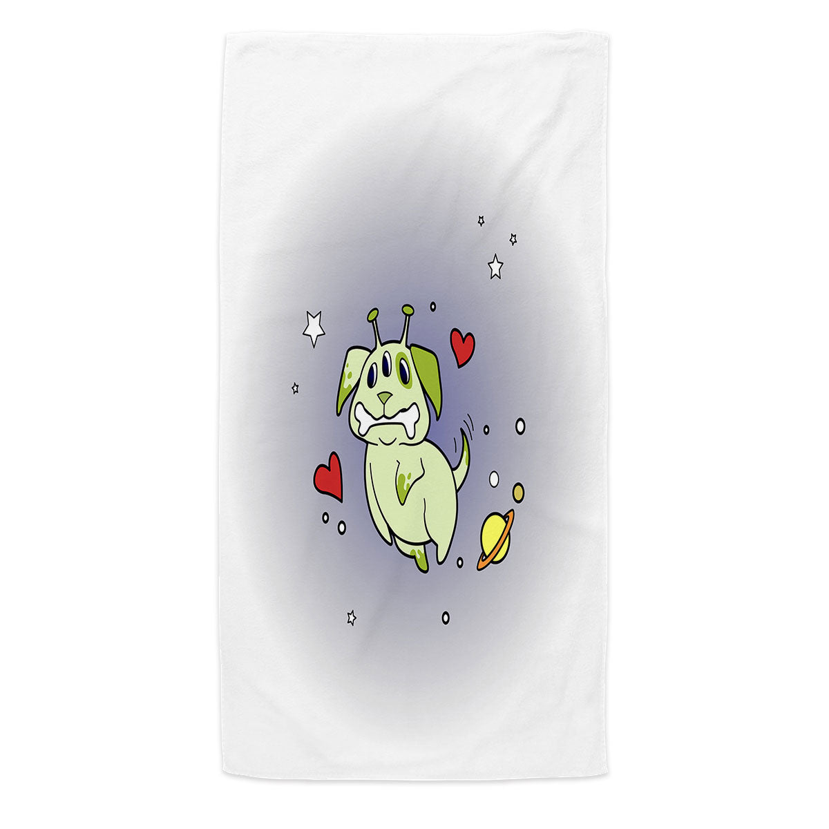 Buy Cute Alien Dog in Space Microfiber Beach Towel - MyDeal Australia
